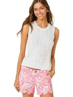 Lilly Pulitzer® Brockton Crew Neck Sweater Tank - White