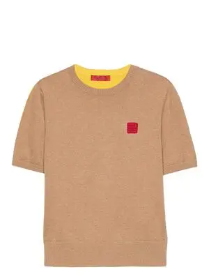 Max & Co. Cotton-cashmere Reversible Short-sleeve Sweater - Brown