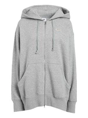 Nike Sportswear Phoenix Fleece Oversized Full-zip Hoodie Sweatshirt Size Cotton, Polyester - Grey