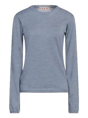 Marni Woman Sweater Pastel Blue Size 2 Virgin Wool, Silk Blue