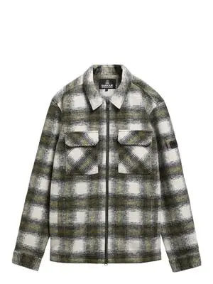 Barbour Plaid Zip Overshirt - Gray