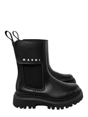 Marni Round-toe Ankle Boots - Black