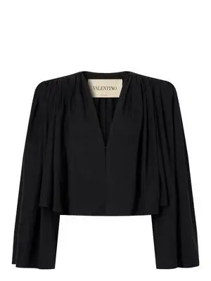Valentino Garavani Satin Twill Jacket - Ebony
