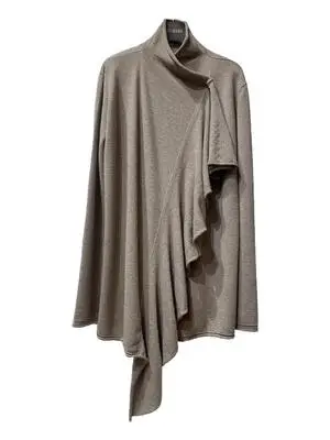 UMA WANG Irregular Turtleneck Knit Top - Gray