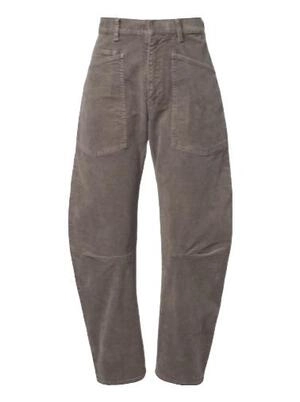 NILI LOTAN Nili Lotan Shon Cotton-Blend Tubular Casual Trousers Grey