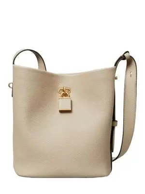 Tory Burch Lock Slim Bucket Bag - Light Stone