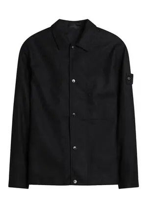 STONE ISLAND Ghost Wool Nylon Flannel Overshirt