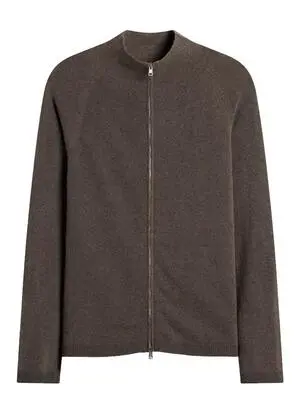 Our Legacy Our Legacy Spray Dye Cherub Wool Line Zip Cardigan Mud