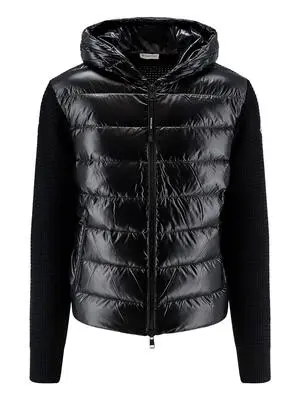 MONCLER MONCLER Nylon Jacket With Wool And Cashmere Blend Sleeves