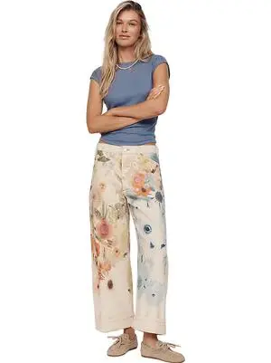 PILCRO Kayden High-rise Barrel-leg Jeans - Ecru