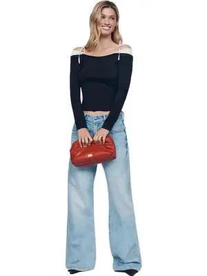 FRANCES VALENTINE Bici Nappa Leather Handbag - Red