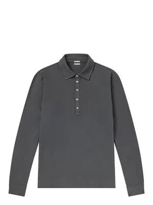Massimo Alba Raya Cotton-jersey Polo Shirt - Gray