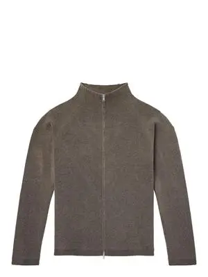 Our Legacy Merino Wool Zip-up Cardigan - Brown