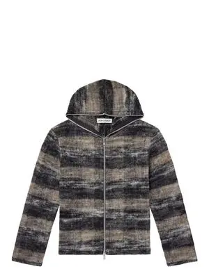 Our Legacy Our Legacy Full Zip Wool-Blend Hooded Blouson Jacket Gray