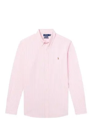 Polo Ralph Lauren Polo Ralph Lauren - Button-Down Collar Logo-Embroidered Cotton Shirt - Men - Pink - S Pink