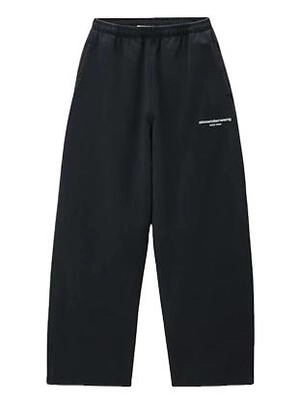 Alexander Wang Logo Print Mid-rise Relaxed Sweatpant - Black