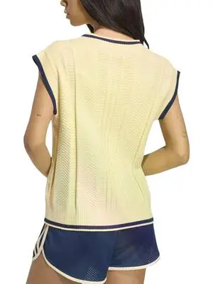 Adidas Cable Knit Vest - Yellow