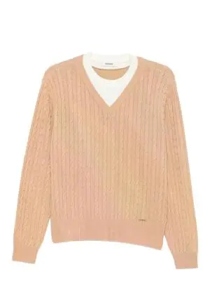 SANDRO SANDRO Cable-Knit V-Neck Sweater