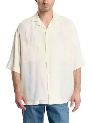 URBAN CLASSICS Camp-collar Pocket-detail Shirt - Neutrals
