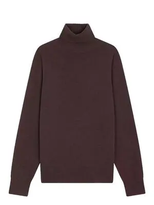 FURSAC Knitted Turtleneck Sweater - Brown