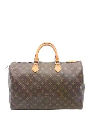 LOUIS VUITTON Monogram Speedy 40 Boston Bag - Brown