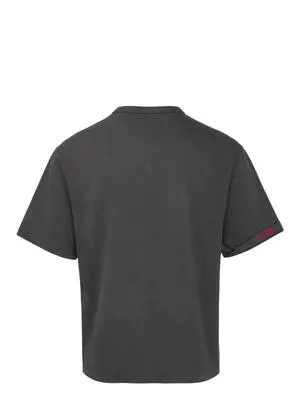 We11Done Logo-print Slash-detail T-shirt - Grey