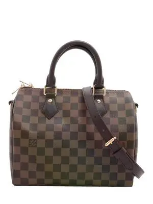 LOUIS VUITTON Louis Vuitton Damier Ebene Speedy Bandouliere Satchel Brown