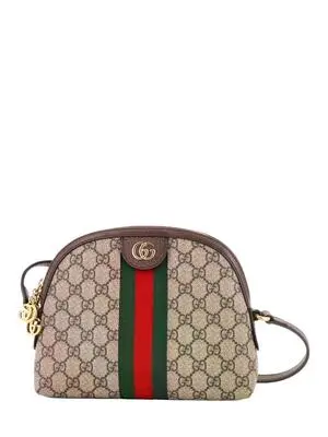 Gucci Ophidia Dome Gg Coated Canvas Small Shoulder Bag - Brown