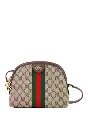Gucci Ophidia Dome Gg Coated Canvas Small Shoulder Bag - Brown
