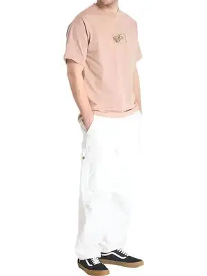VANS Logo-embroidered T-shirt - Neutrals