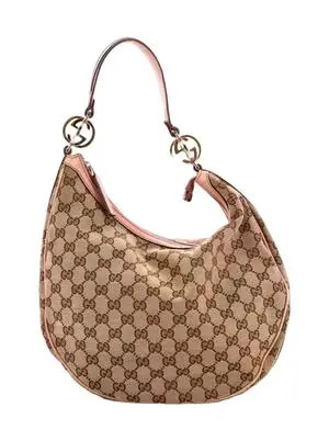 Gucci Twins Gg Canvas Medium Hobo Bag - Brown