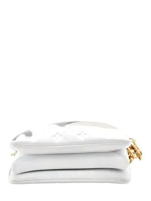 LOUIS VUITTON Louis Vuitton Coussin Bag Monogram Embossed Lambskin Crossbody Bag White