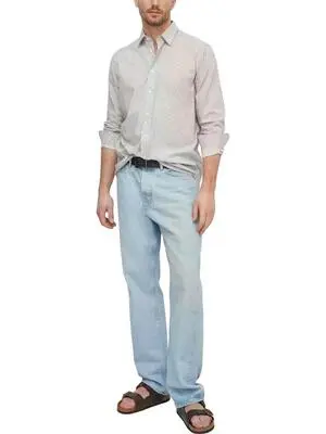 Sisley Patterned Buttoned Shirt - Neutrals