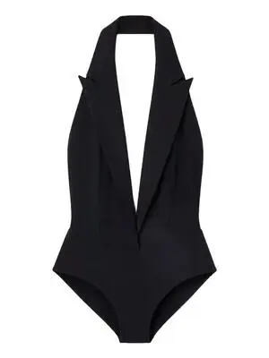 AMAZUIN Amazuìn Halterneck Peak-Lapel Bodysuit