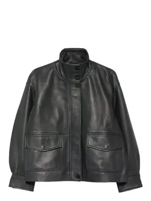 SESSUN Alvann Leather Jacket - Grey