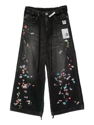 Mihara Yasuhiro Patch-embellished Jeans - Black