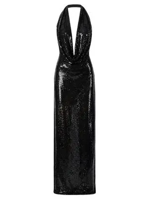 AMAZUIN Amazuìn Anja Sequin-Embellished Halterneck Maxi Dress