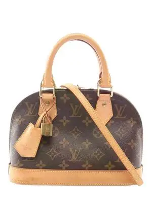 LOUIS VUITTON Bb Alma Monogram Canvas Tote Bag - Brown