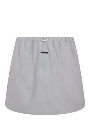 Fear Of God Logo-patch Mini Skirt - Grey