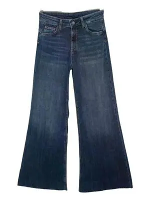 Liu Jo Faded Flared-leg Jeans - Blue