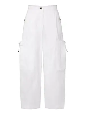 Max Mara Max Mara Stretch Cotton Cargo Trousers White