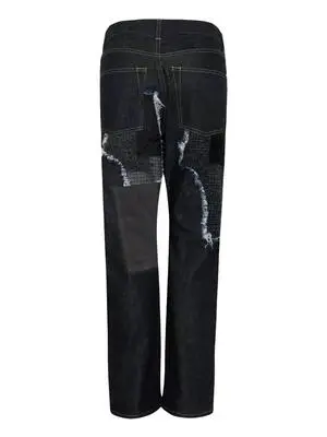 Junya Watanabe Patchwork-design Jeans - Blue