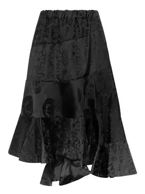 COMME DES GARÇONS Comme Des Garçons Comme Des Garçons Patchwork Jacquard-Woven Midi Skirt