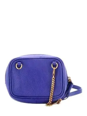 Saint Laurent Lou Camera Bag Matelasse Chevron Leather Baby Crossbody Bag - Blue