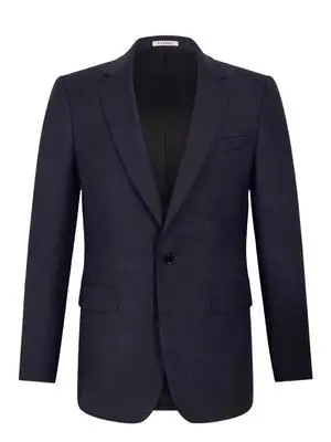 FURSAC Checked-pattern Wool Blazer - Blue