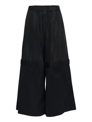 Noir Kei Ninomiya Drop-waist Wide-leg Trousers - Black
