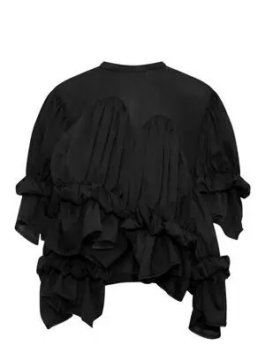 Comme Des Garçons Ruffled Layered Blouse - Black