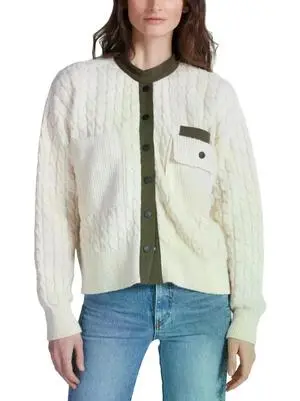 ASKK NY ASKK NY Cable-Knit Panelled Cardigan