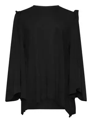 Comme Des Garçons Draped-detail Crew Neck Sweater - Black