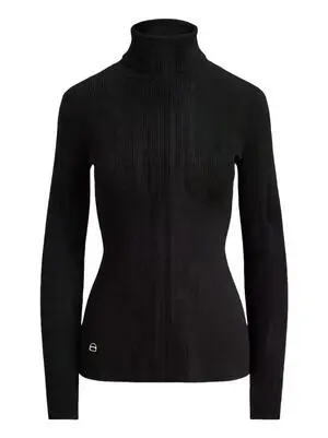 Ralph Lauren Rib-knit Turtleneck Sweater - Black